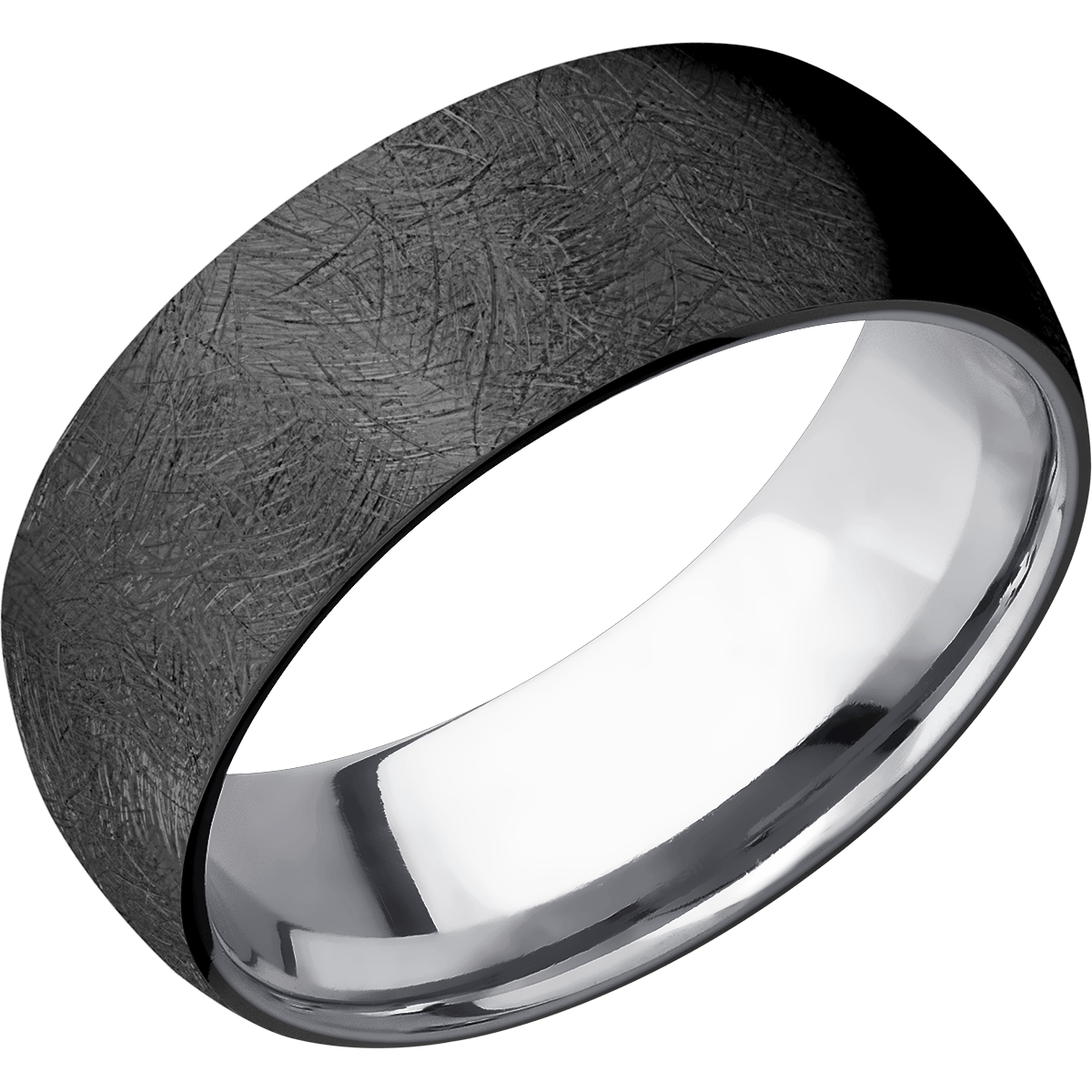 The Courtship: Black Zirconium Men's Wedding Band