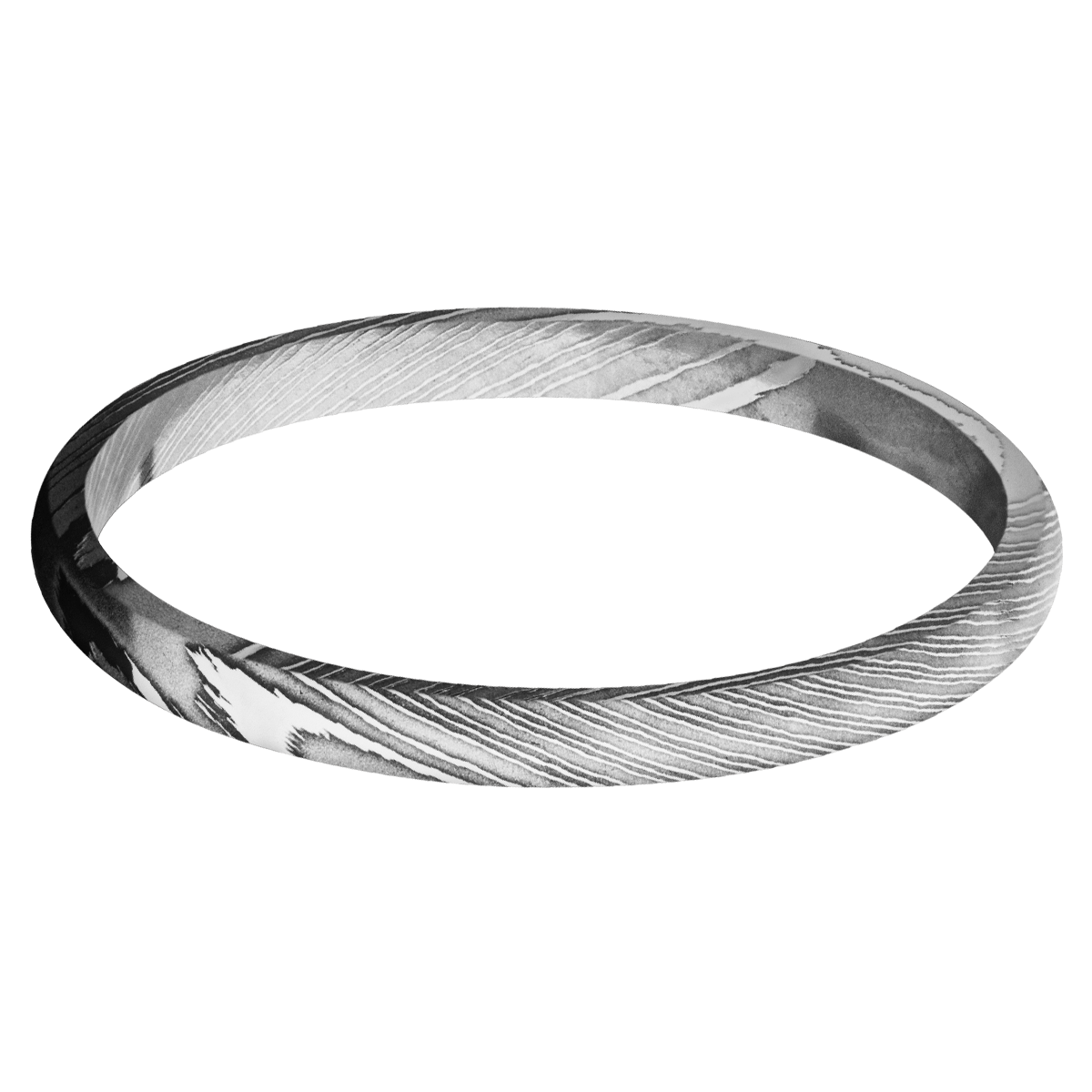 The DS Stacker: Damascus Steel Men's Wedding Band